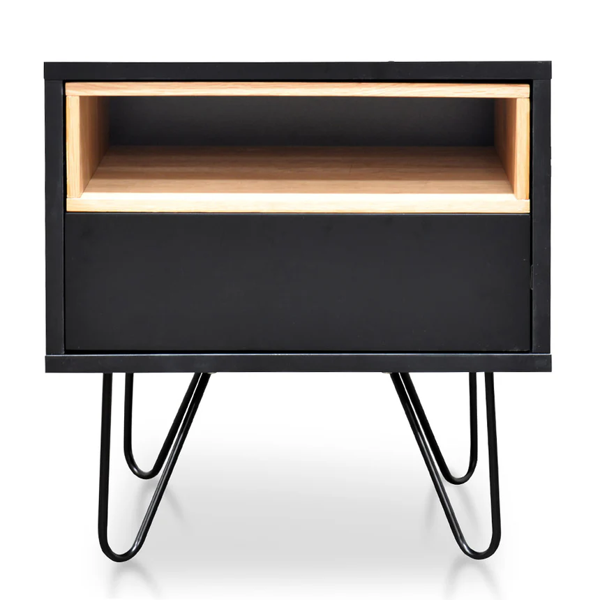 CST2127 - KD Bedside Table - Black - The Lounge Hub Australia