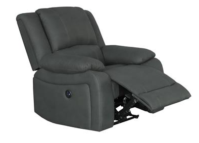CAPTAIN SINGLE POWER RECLINER SOFA-JET - The Lounge Hub Australia