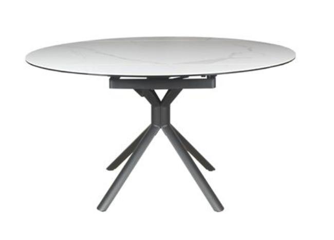 RIFF EXT DIN TABLE 90/135X135X76CM-WHT(2CTN) - The Lounge Hub Australia